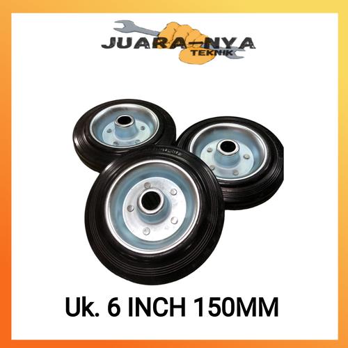 Jual Roda Karet Only 6 Inch 150mm / Roda Trolley / Roda Troli / Roda ...