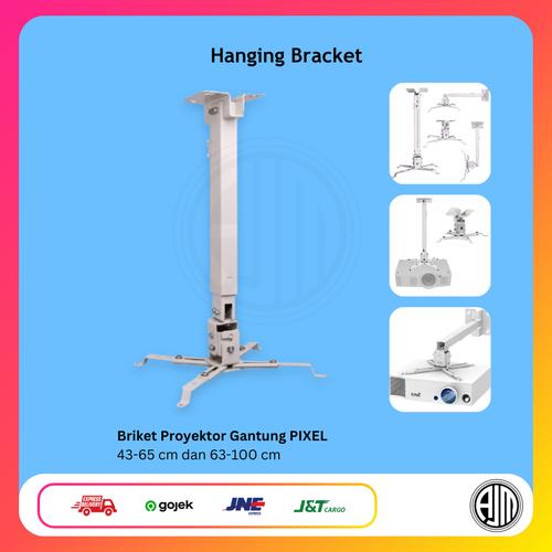 Jual PIXELSCREEN Bracket Proyektor Gantung 43-65 cm & 63-100 cm Putih ...