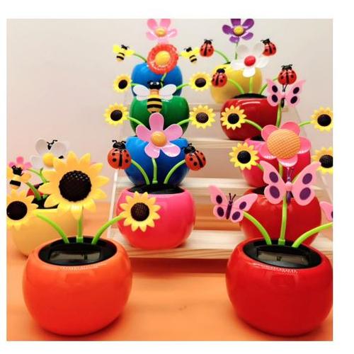 Jual Pajangan Solar Bunga Mobil Dashboard Goyang Bunga Flip Flap Hiasan ...