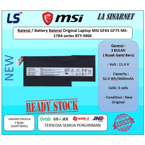 Jual Baterai / Battery Baterai Original Laptop MSI GF63 GF75 MS-17B4 ...