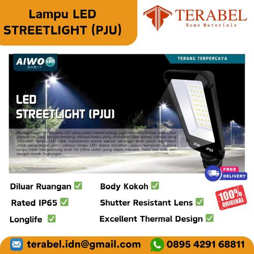 Jual Lampu LED Streetlight (PJU) Lampu Jalan 6500K Daylight AIWO | 30W ...