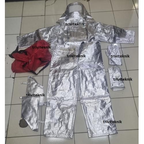 Jual fire fighting fireman suit outfit jacket aluminized heat firesuit ...