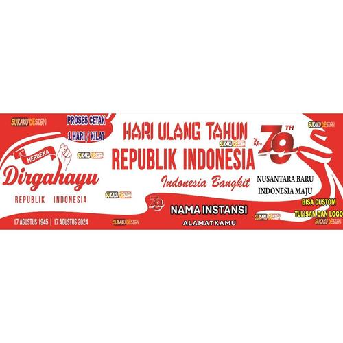 Jual / Banner / Spanduk Hut Ri Kemerdekaan Indonesia 79 Th / 17 Agustus ...