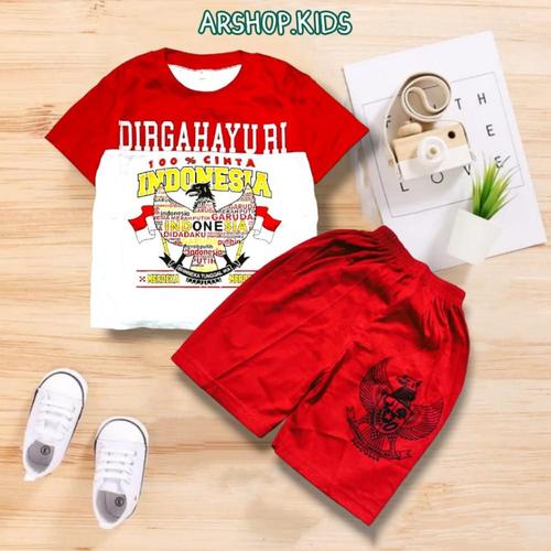 Jual Baju Agustusan Anak Lengan Pendek Usia 1-10 Tahun Motif Tema ...
