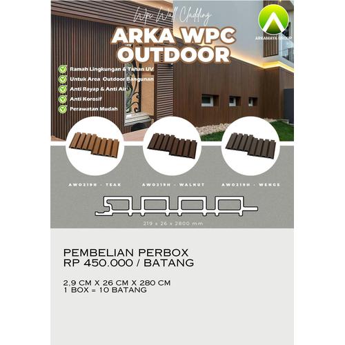 Jual WPC Wallpanel Outdoor PVC Wall Panel Dinding Luar 280 x 26 x 2.9 ...