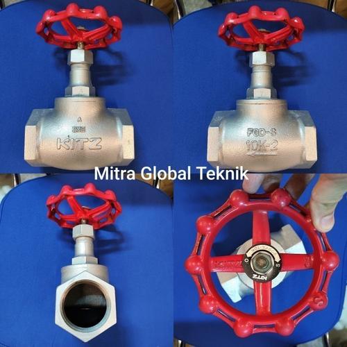 Jual Globe Valve Kitz Steam Drat 2" Inch / DN50 Cast Iron JIS 10K FCD-S ...