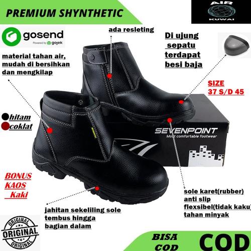 Jual ORIGINAL sepatu safety pria wanita ujung besi seven point original ...