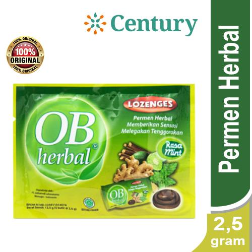 Jual OB HERBAL LOZENGES MINT 2.5GR / PERMEN IOBAT BATUK/ PERMEN ...