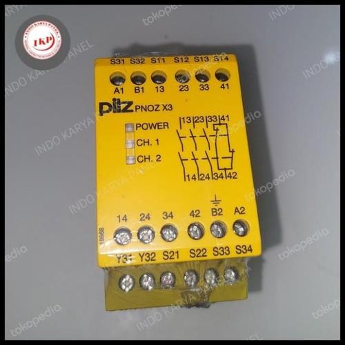 Jual PILZ PNOZ X3 SAFETY RELAY / SAFETY GATE MONITOR 24VAC 24VDC 774310 ...