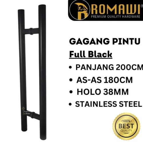 Jual PULL GAGANG PEGANGAN HANDLE PINTU KACA BULAT STAINLESS B801 200CM ...