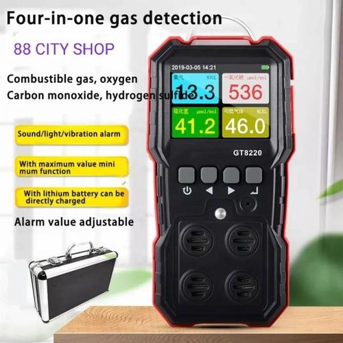 Jual MULTI GAS DETECTOR 4 IN 1 H2S CO O2 EX/LEL GAS SENSOR METER ...