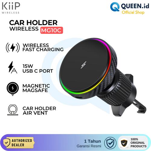 Jual KiiP MG10C Wireless Charger 15W Car Phone Holder Stand Mobil Fast ...