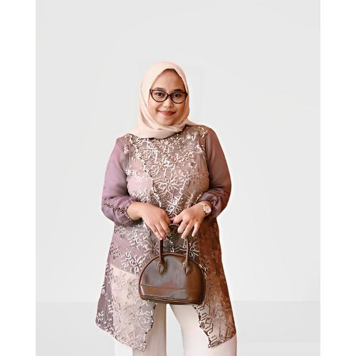 Jual Zize Outer Jumbo LD 120 Brokat Organza Full Payet / Tunik Brukat ...