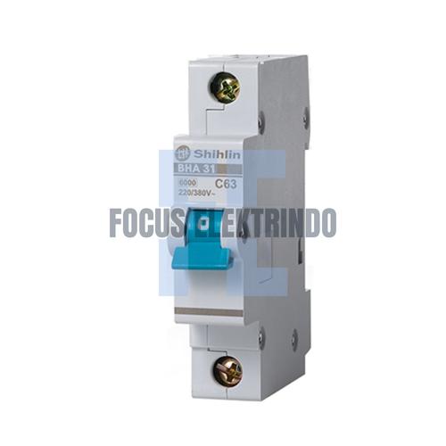 Jual MCB SHIHLIN BHA-31C 1P 6kA 50A / 63A - AC Type Miniature Circuit ...