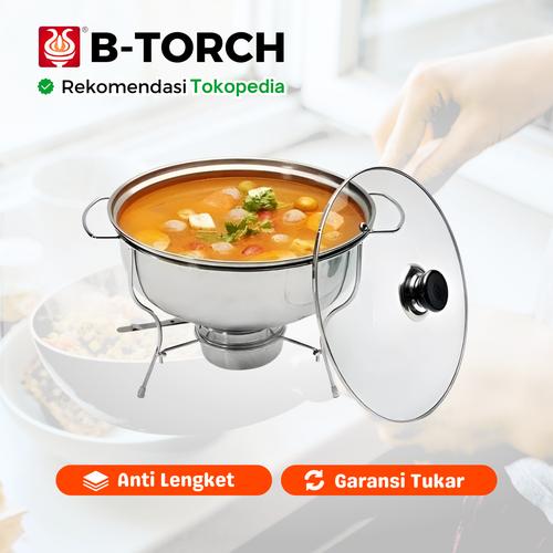 Jual B-TORCH Panci SOP Bulat Prasmanan Warmer Tutup Kaca Ukuran Besar ...