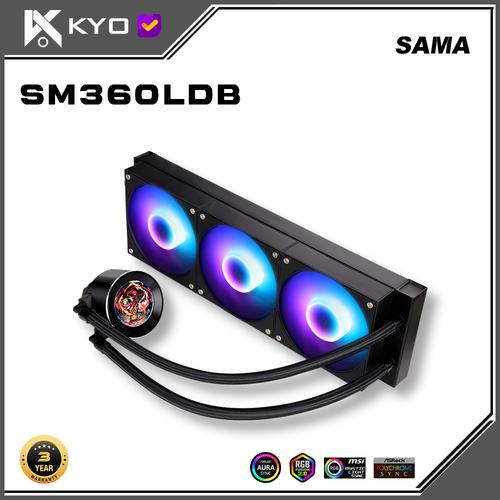 Promo KYO SAMA SM360LDB ARGB AIO Liquid Cooling LCD DISPLAY AIO 360mm ...