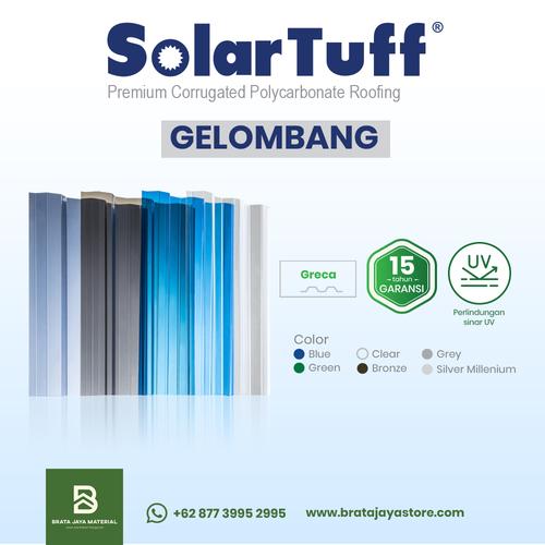 Jual Atap Polycarbonate Solartuff Greca Kotak 6mm Gelombang Solar Tuff ...
