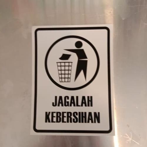 Jual SIGN STICKER JAGALAH KEBERSIHAN UK 15X20CM STIKER HIMBAUAN K3 ...