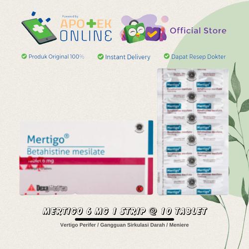 Jual Mertigo 6 Mg 1 Strip @ 10 Tablet / Betahistine Mesilate / Vertigo ...