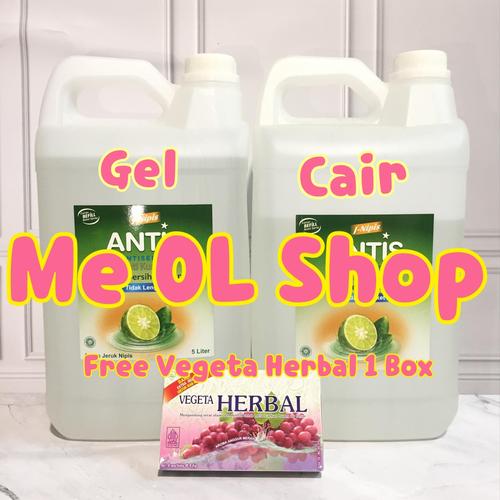 Jual HAND SANITIZER ANTIS 5 LITER CAIR LIQUID JERIGEN ANTIS REFILL ...