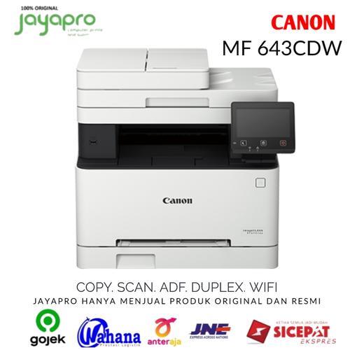 Jual CANON MF643CDW SCAN COPY WIFI DUPLEX LASER COLOR PRINTER - Jakarta ...