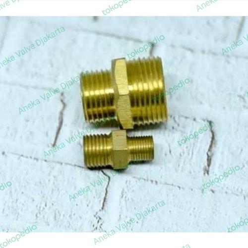 Jual Double nepel reducer 1" x 3/4"inch kuningan Drat Male - Jakarta ...