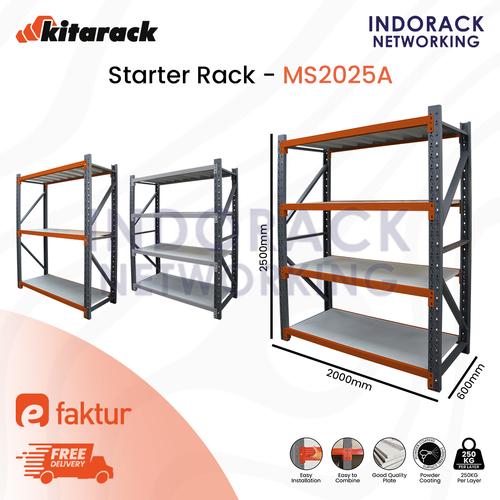 Promo KITARACK Light Duty Abu Series Starter Rack Rak Gudang 2500 x 600 ...