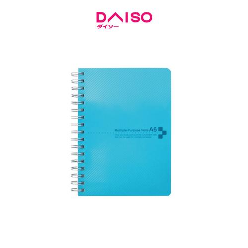 Jual Daiso Color cover notebook A6 blue A ruled line 60 sheets ...