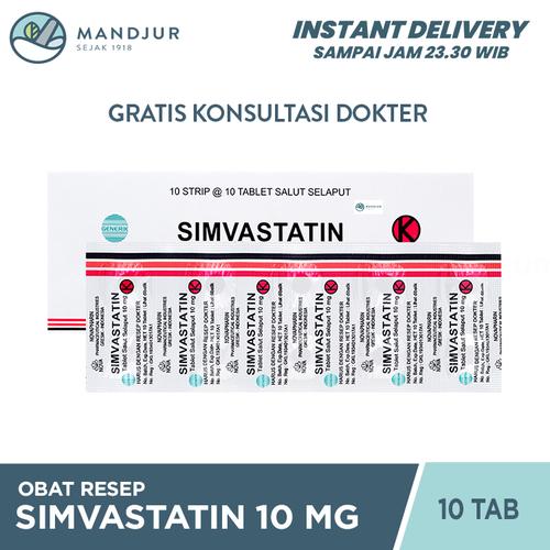 Jual Simvastatin 10 Mg Strip 10 Tablet / Obat Kolesterol - Jakarta ...