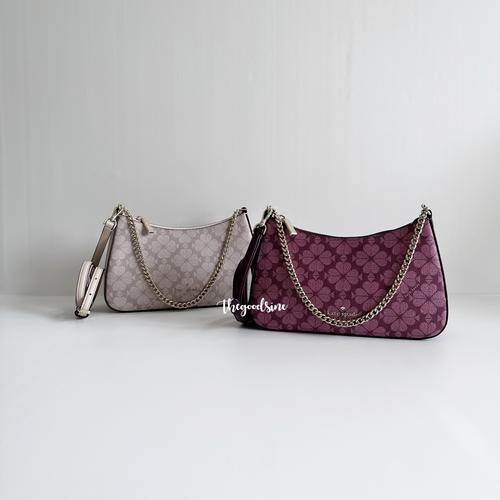 Jual KS Spade Flower PVC Convertible Crossbody Bag KI381 - Dark Beige ...