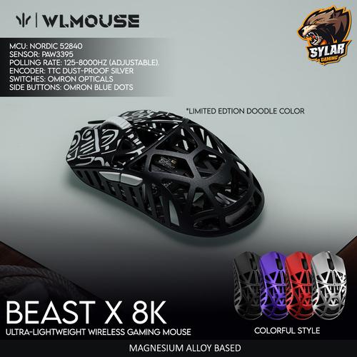Jual WL Mouse Beast X 8K Wireless Gaming Mouse - Doodle - Jakarta Pusat ...