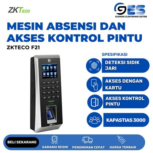 Jual Mesin Absensi Kartu ZKTeco F21 dan Akses Pintu Fingerprint - F21 Proxy - Jakarta Barat ...