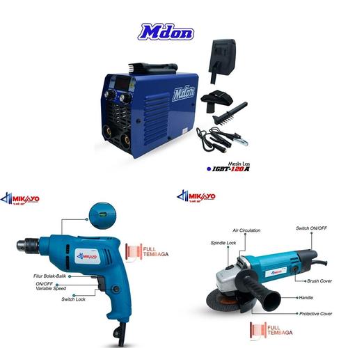 Jual IN STOCK- !!! PAKET TUKANG MESIN LAS LISTRIK 450W + MESIN BOR ...