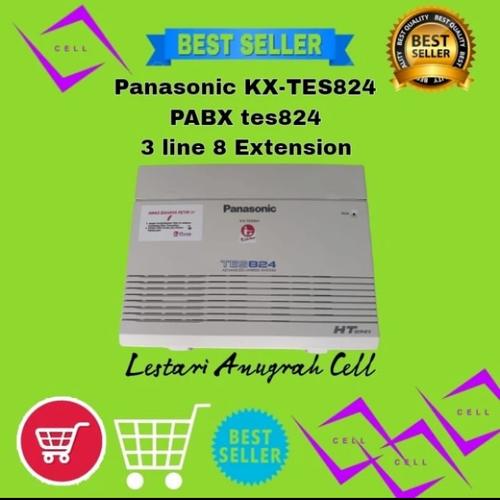 Jual Panasonic Kx-tes824 3 line 8 Extension pabx + box mdf 30 pair ...