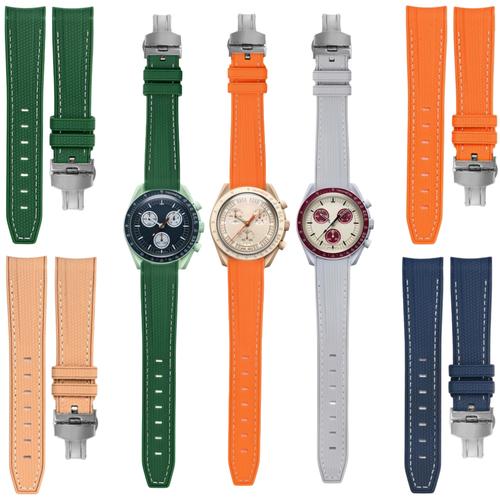 Jual Tali Jam Tangan Moonswatch Replacement Strap Rubber Omega X Swatch ...