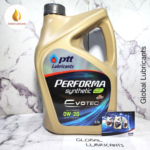Jual PTT Lubricants 0W-20 API SP Evotec ECO Car 3,5 Liter (Oli Mesin ...