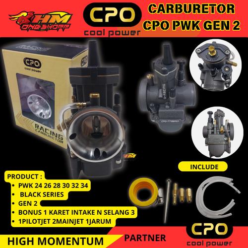Jual Karburator cpo pwk 28 30 32 34 24 26 gen 2 black series cpo original plus pilot jet Main ...