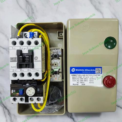 Jual DOL Starter MS-P11PBE 1,7A-11A 3P 380V Magnetic Switch Shihlin - 9A/3,7KW 5HP - Jakarta ...