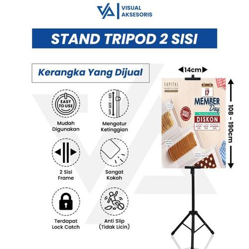 Jual Tripod Stand Banner / Tiang Promosi 2 sisi / Standing Banner ...