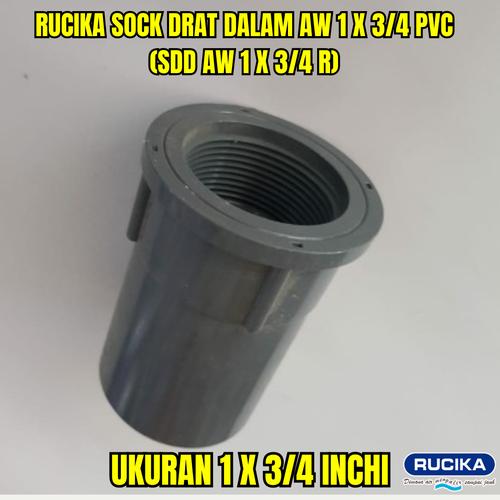 Jual Fitting PVC Sock drat dalam-SDD AW Pipa Fitting Ukuran 1 x 3/4 ...