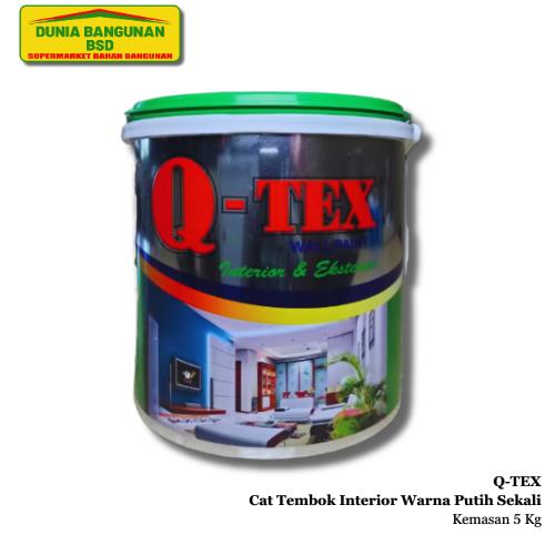 Promo Q-TEX Cat Tembok Interior Q-TEX 5 KG Warna Putih Sekali - Kota ...