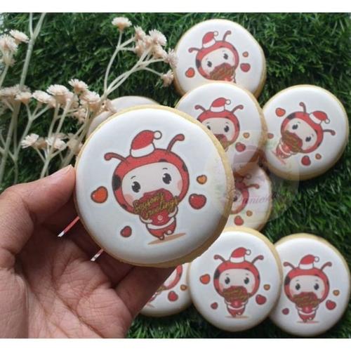 Jual custom print cookies satuan 6 cm bisa pakai gambar atau foto ...