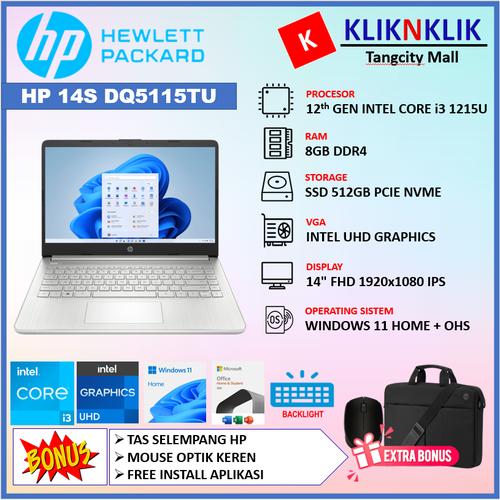 Jual HP 14s-DQ5115TU Core i3-1215U 12GB/512GB SSD 14″ FHD/Win 11 Home ...
