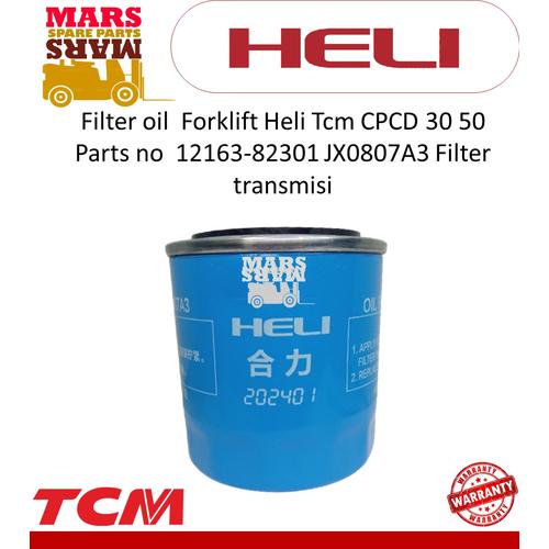 Jual Filter oil Forklift Heli Tcm CPCD 30 50 Parts no 12163-82301 ...