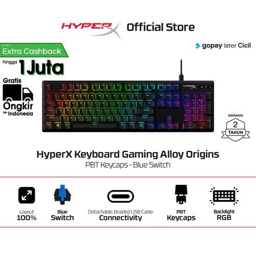 Promo HyperX Keyboard Gaming Alloy Origins Full Size - Blue Switch ...
