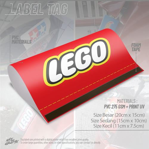 Promo Label Tag LEGO Variasi Penutup Pintu Bagasi Hiasan Stiker Lego ...
