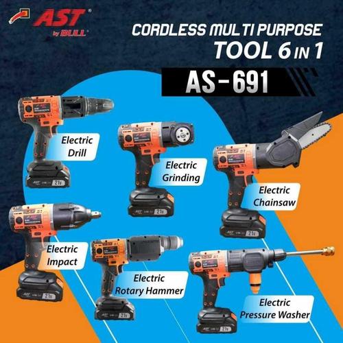 Jual AST AS-691 Mesin Cordless Multifungsi Chainsaw Impact Wrench ...