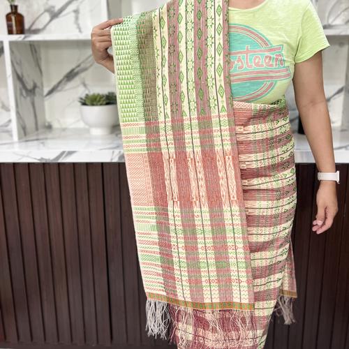 Jual Tumtuman Tenun Tangan Batak Gradasi Hijau Merah Full Benang ...