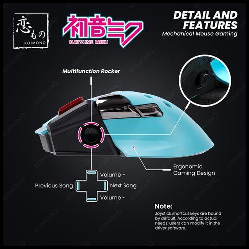 Jual Koimono Hatsune Miku Wireless Gaming Mouse Official Piapro X Moeyu ...