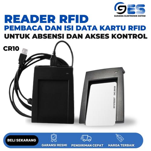 Jual Reader RFID USB ZKTECO CR10M Pembaca Kartu RFID Card Enrollment ...